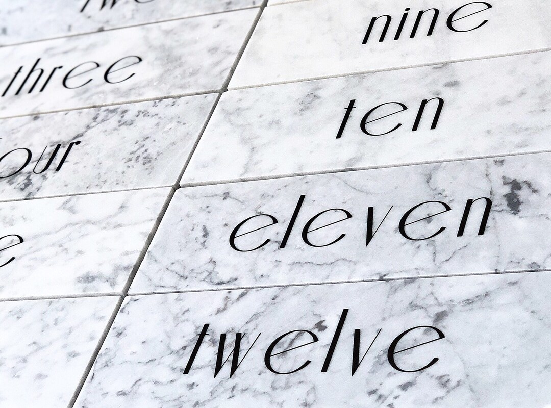 Large Marble Table Numbers 4 In. X 12 In. - Etsy