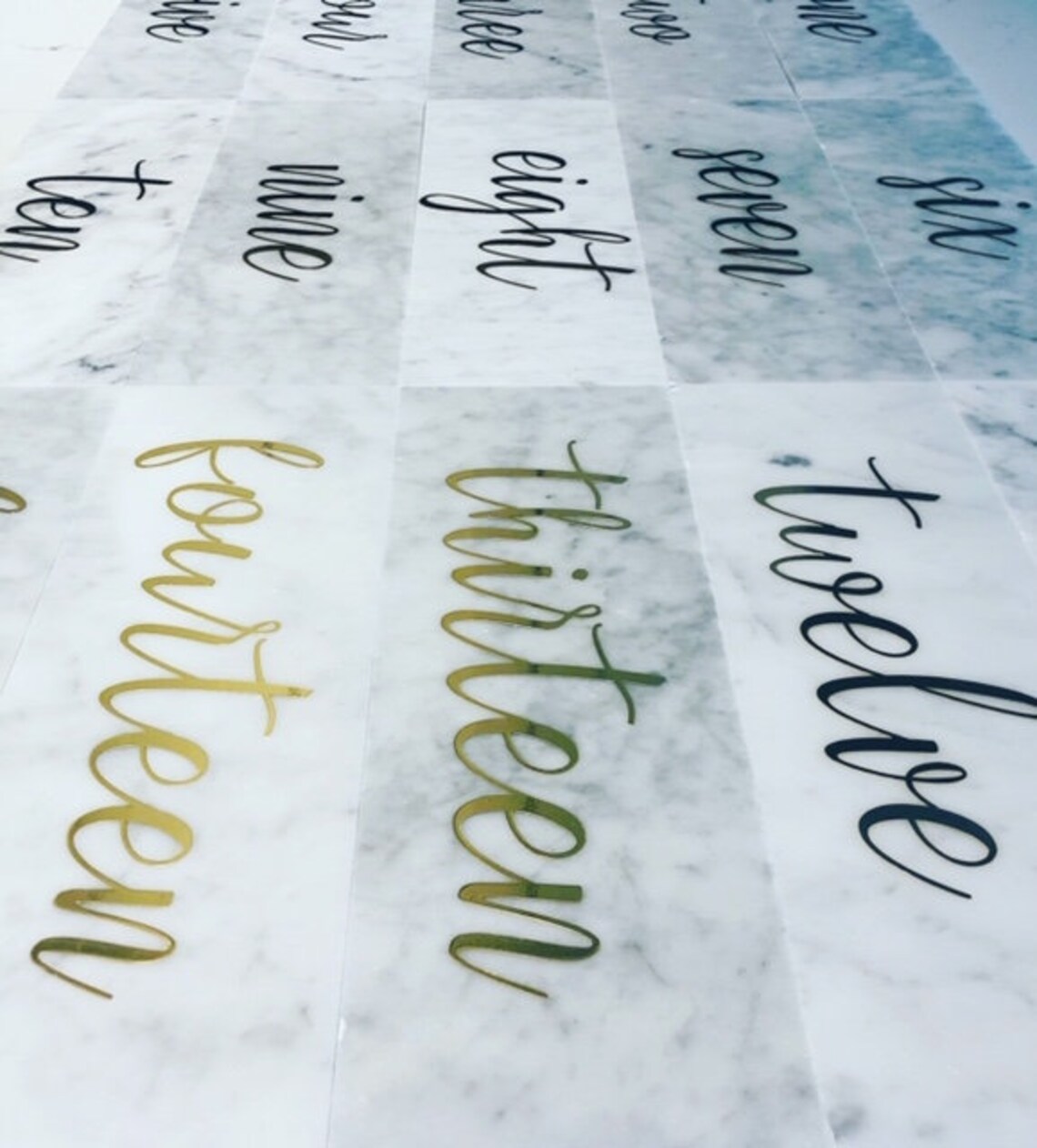 Large Marble Table Numbers 4 In. X 12 In. - Etsy
