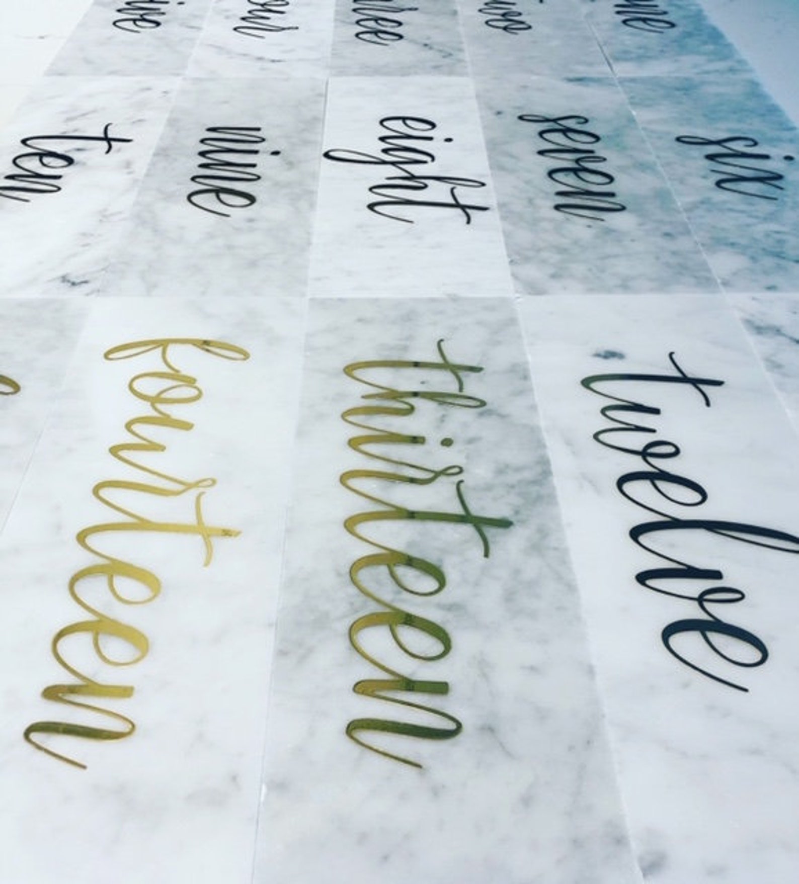 Large Marble Table Numbers 4 In. X 12 In. - Etsy