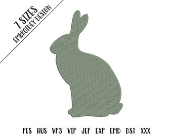 Rabbit embroidery | Etsy