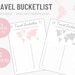 Travel Bucket-list, Printable Download, Wanderlust List, Travel to Do ...