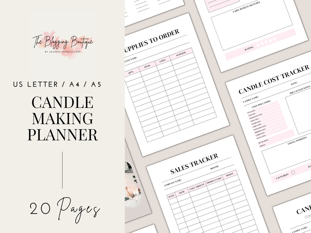 Ultimate Candle Making Planner | Candle Test Sheet | Candle Business ...