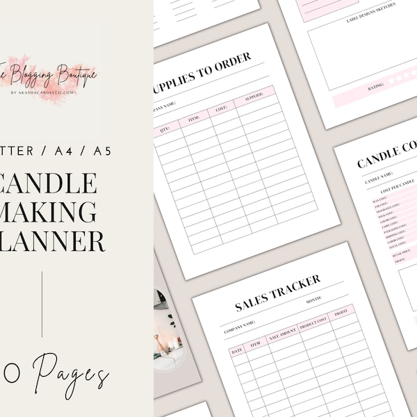 Candle Tracking Sheet Testing - Etsy