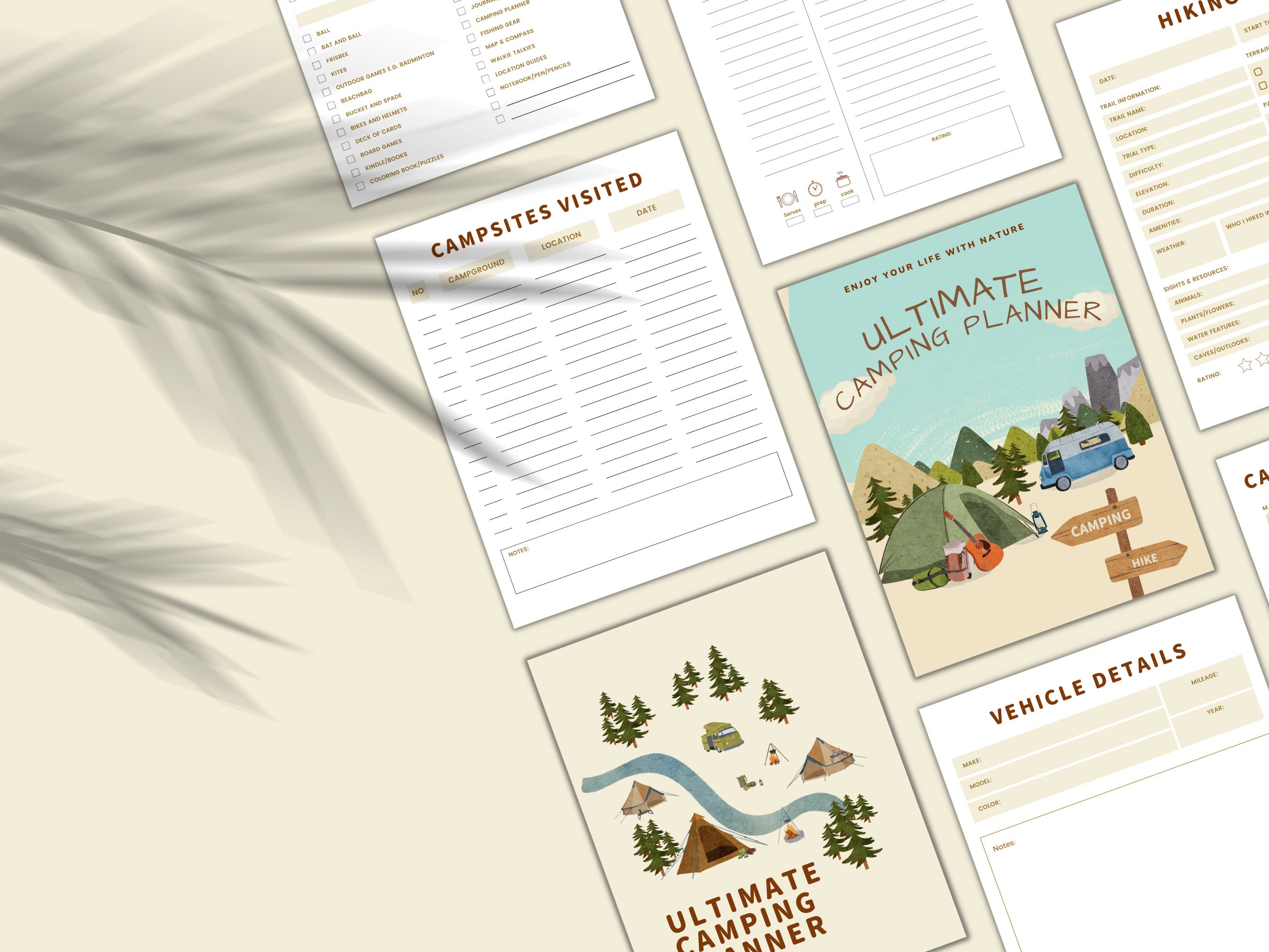 Ultimate Camping Planner Printable Travel Camping Itinerary - Etsy