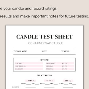 Ultimate Candle Making Planner | Candle Test Sheet | Candle Business ...