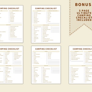 Ultimate Camping Planner Printable | Travel Camping Itinerary | Camping ...