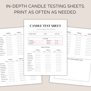 Ultimate Candle Making Planner | Candle Test Sheet | Candle Business ...