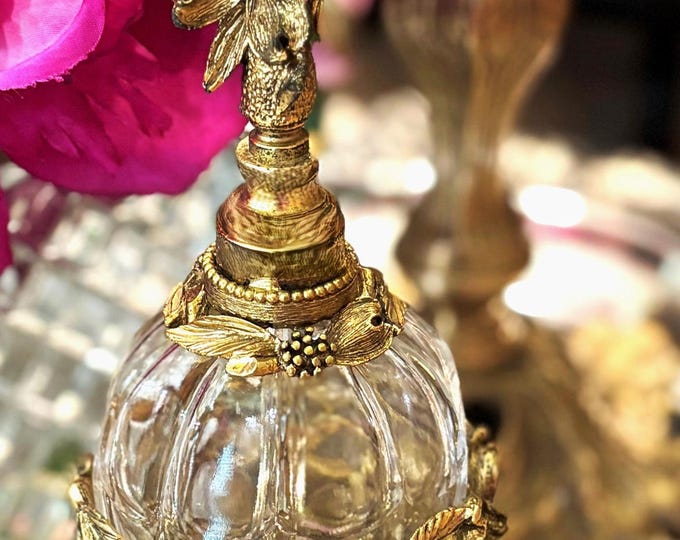 Vintage Matson Glass & Ormolu Perfume Bottle From the 1950s in Very ...