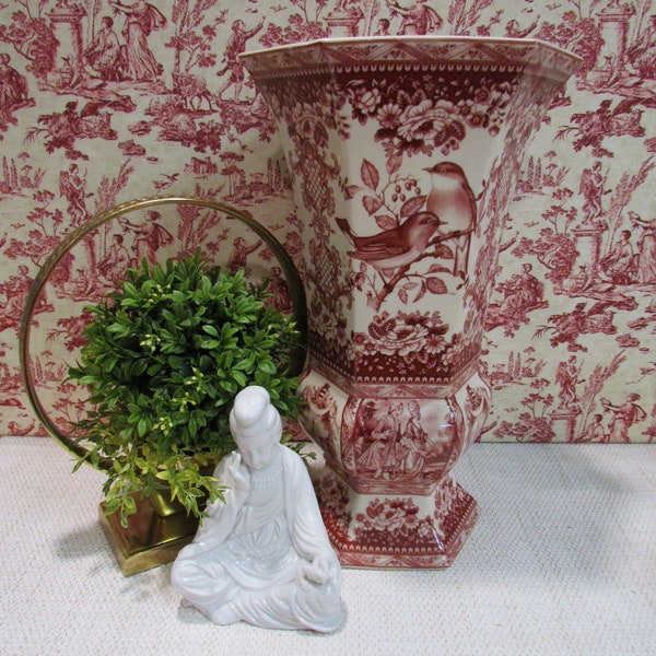 Red and White Toile - Etsy