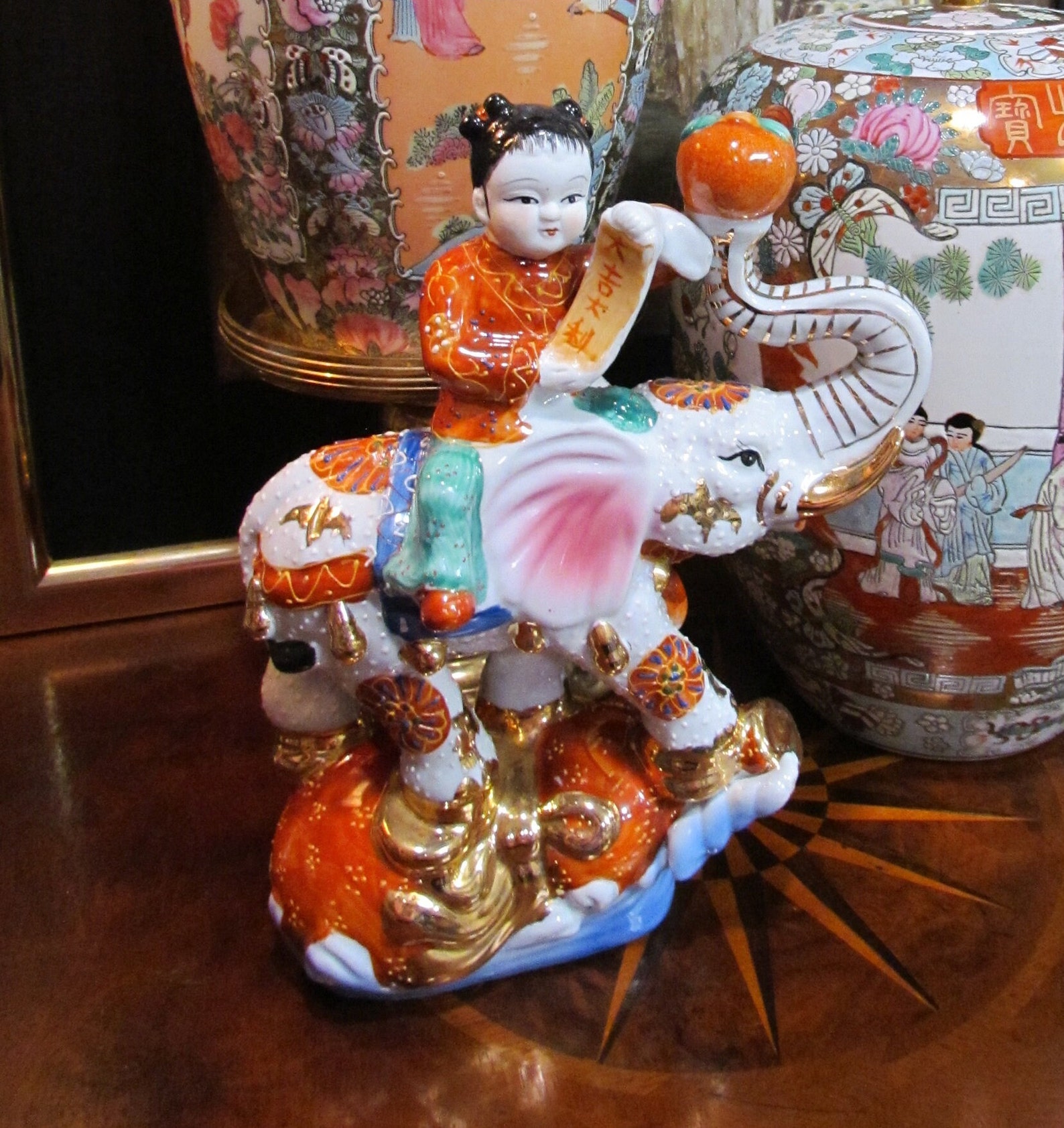 Vintage Japanese Art Sculpture of Satsuma Circus Elephant Featuring ...