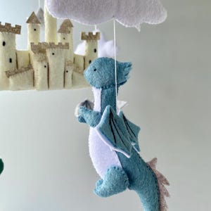 Dragon Baby Mobile, Castle Mobile, Baby Crib Mobile for Nursery ...