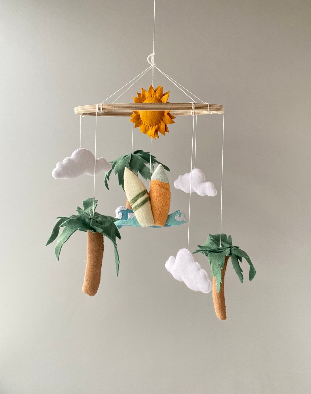 Surf Baby Mobile, Beach Mobile, Ocean Mobile Nursery, Hawaiian Baby ...