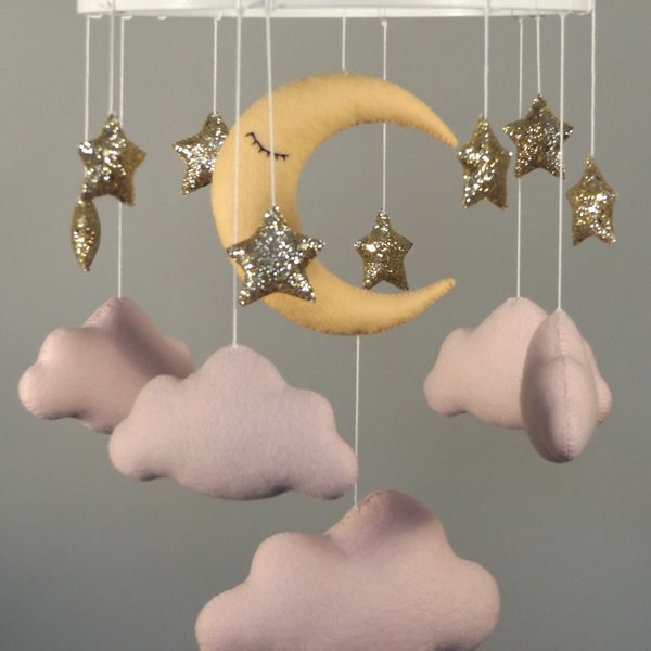 Star and Moon Mobile - Etsy