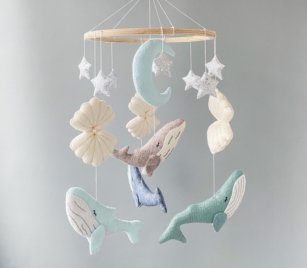 Ocean Baby Mobile for Nursery, Whale Crib Mobile, Under the Sea Mobile ...