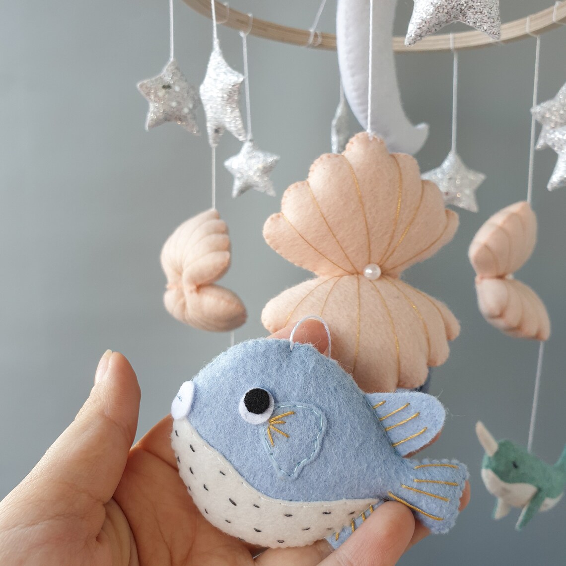 Ocean Baby Mobile, Under the Sea Mobile, Sea Life Mobile, Whale Nursery ...