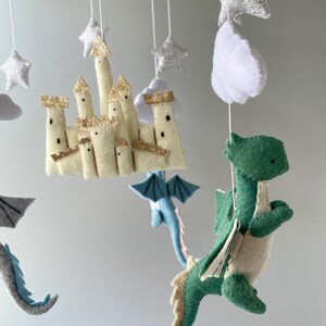 Dragon Baby Mobile, Castle Mobile, Baby Crib Mobile for Nursery ...