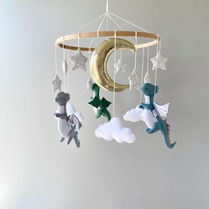 Dragon Baby Crib Mobile for Nursery, Fantasy Mobile, Baby Boy Mobile ...