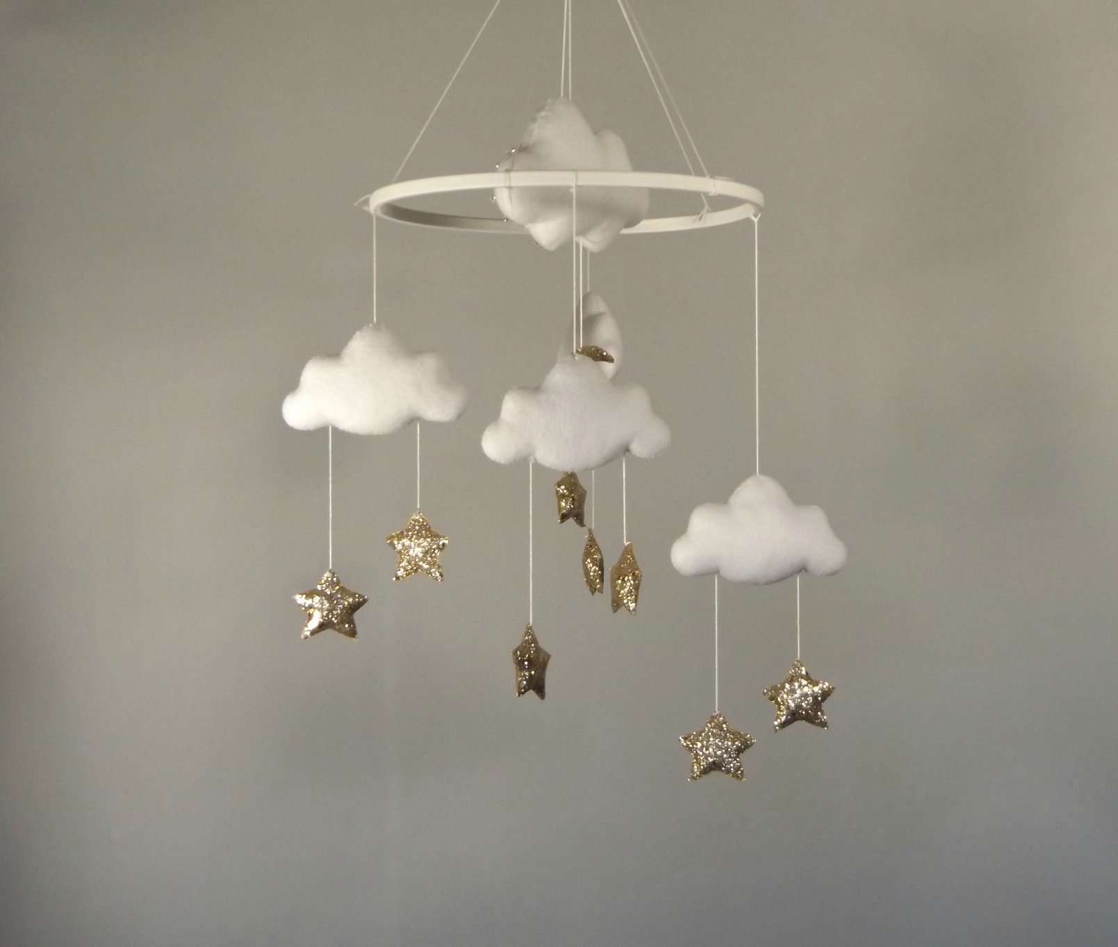 Home & Living Home Décor White cloud Mobile Cloud Stars Mobile Mobiles ...