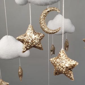 Rainbow Baby Girl Mobile Nursery, Crib Cot Cloud Nursery Mobile, Felt ...