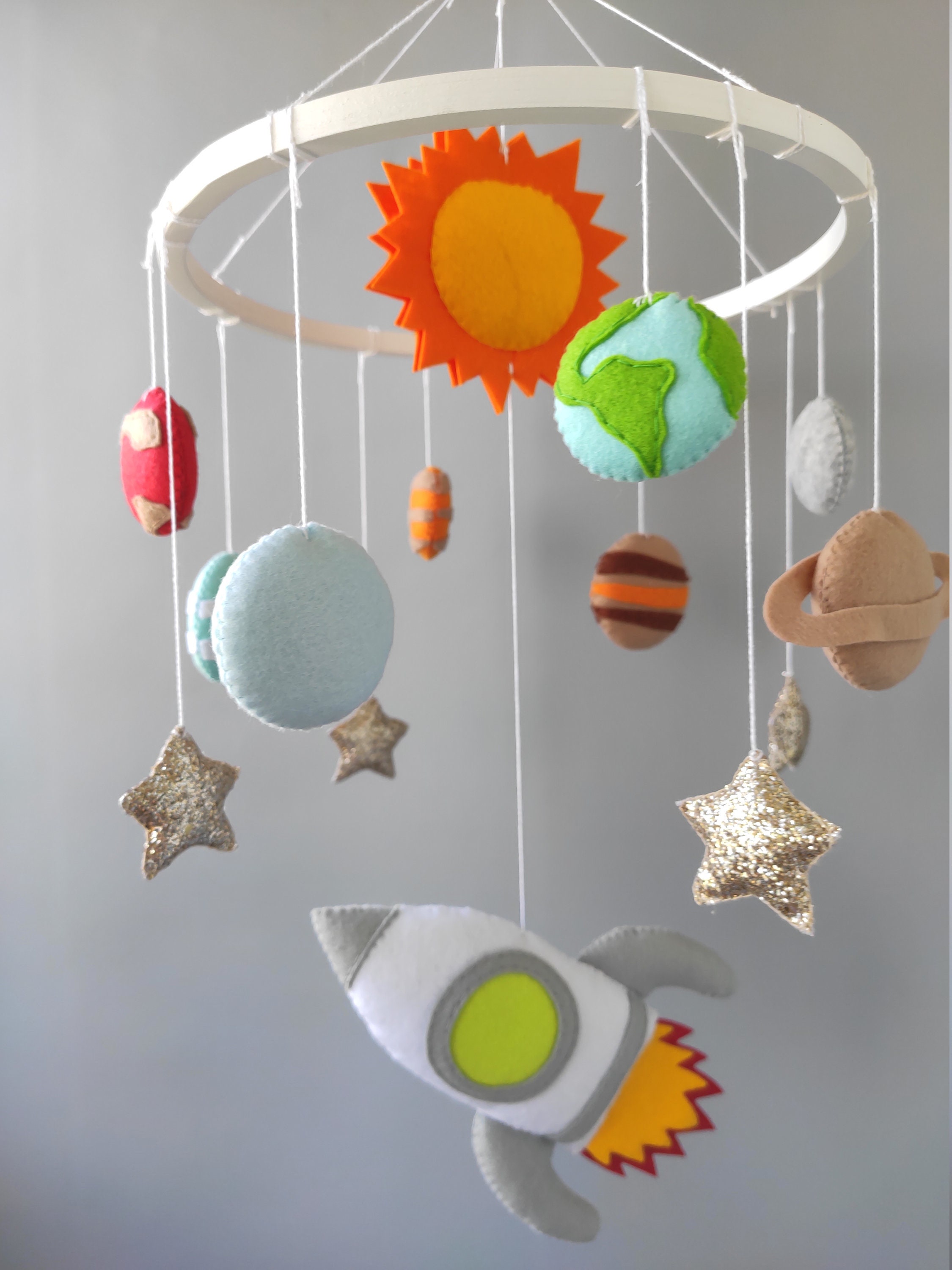Solar System Baby Space Mobile Planet Nursery Mobile Outer | Etsy