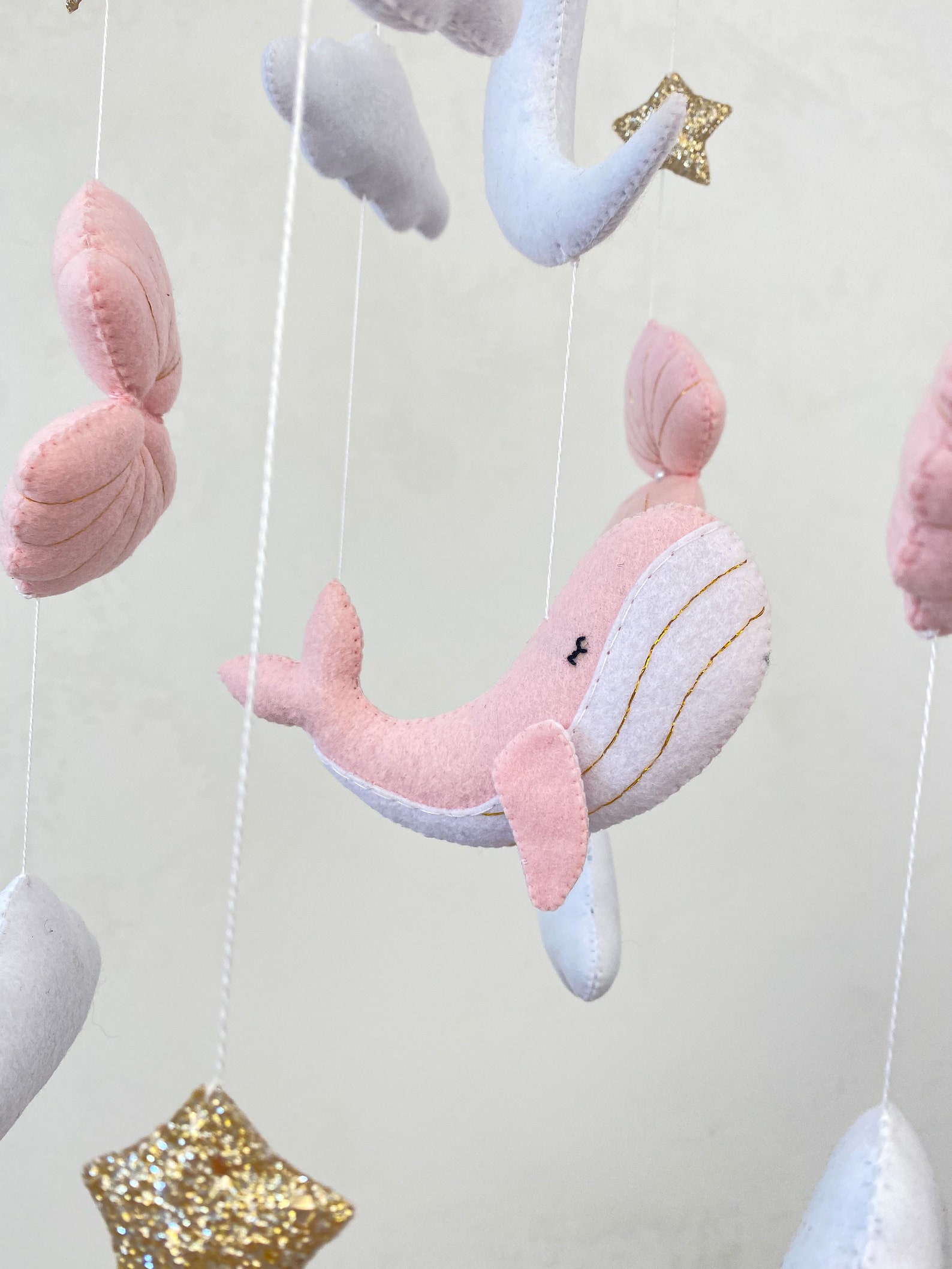 Ocean Baby Girl Mobile Nursery Nautical Mobile With Whale - Etsy