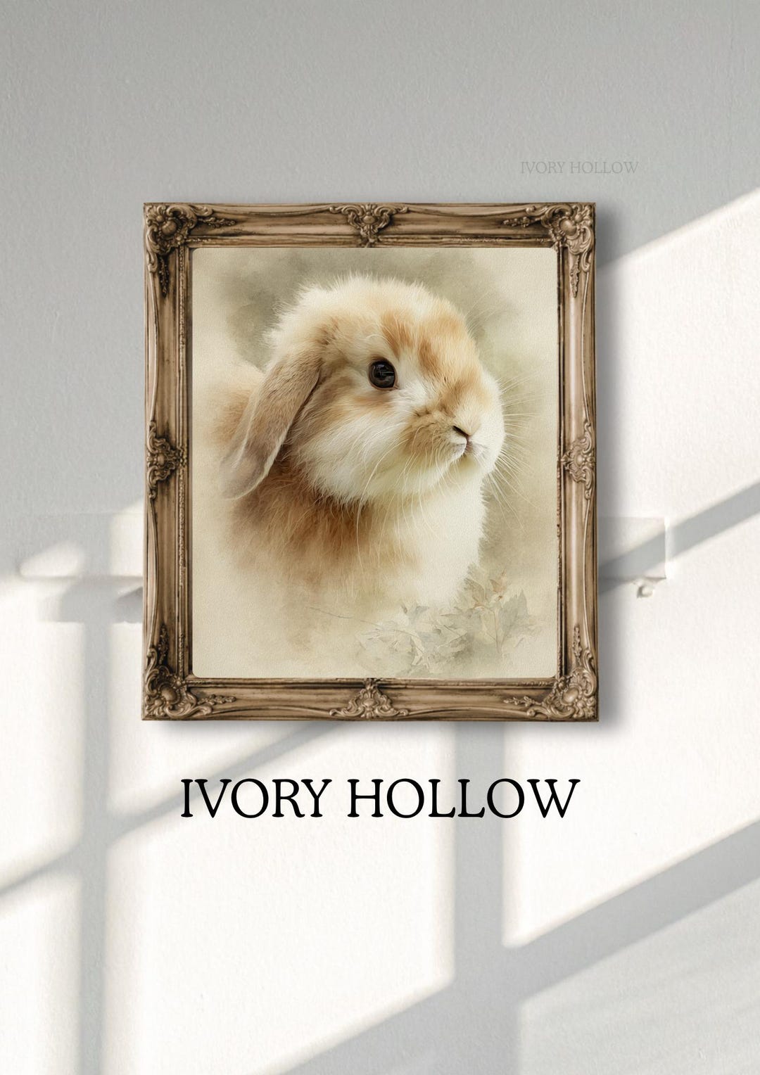 Vintage Bunny Watercolor Print: Woodland Rabbit Nursery Wall Art ...