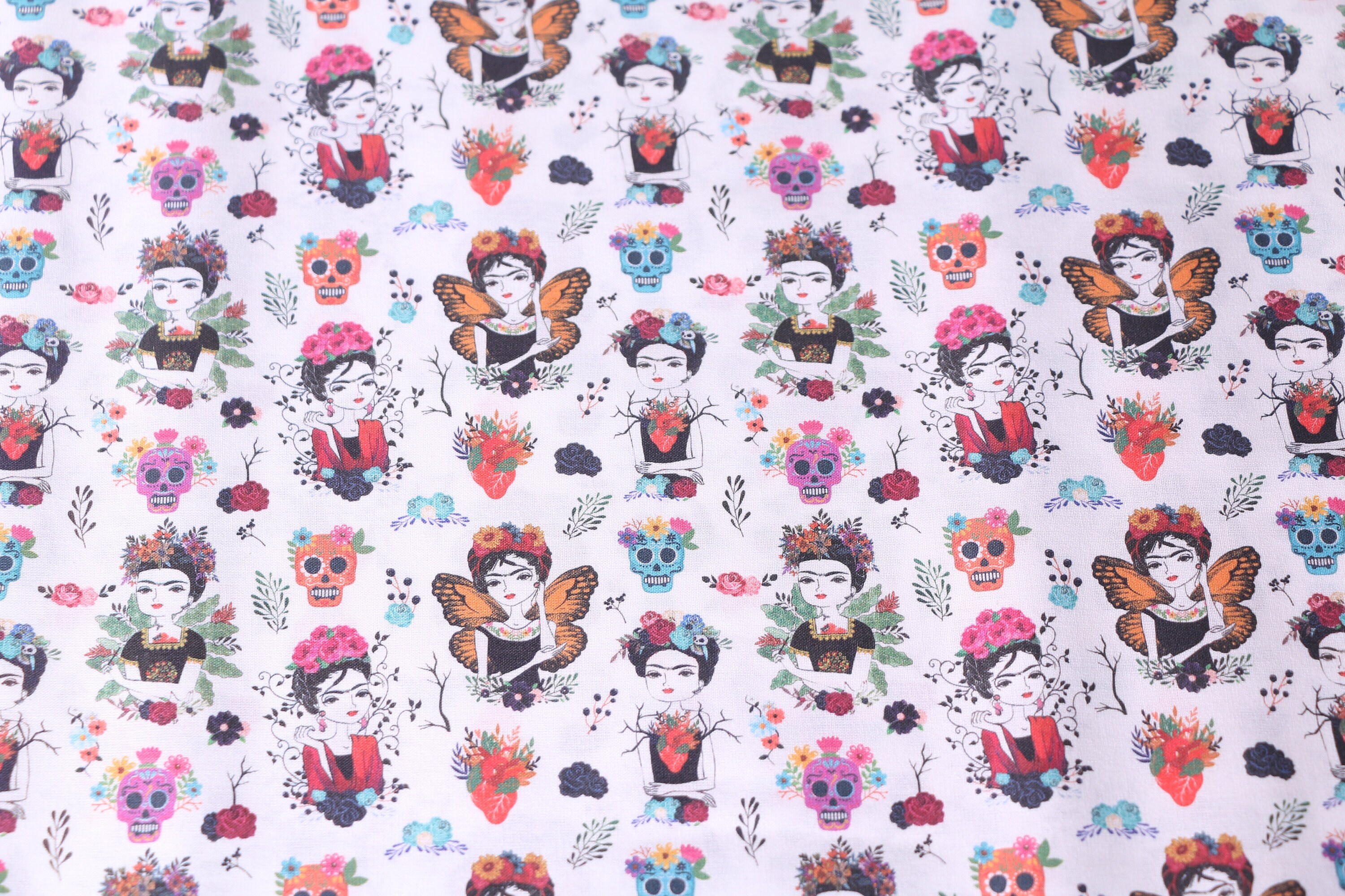 Frida Kahlo Fabric. Frida Kahlo Fairies and Mexican Heart - Etsy