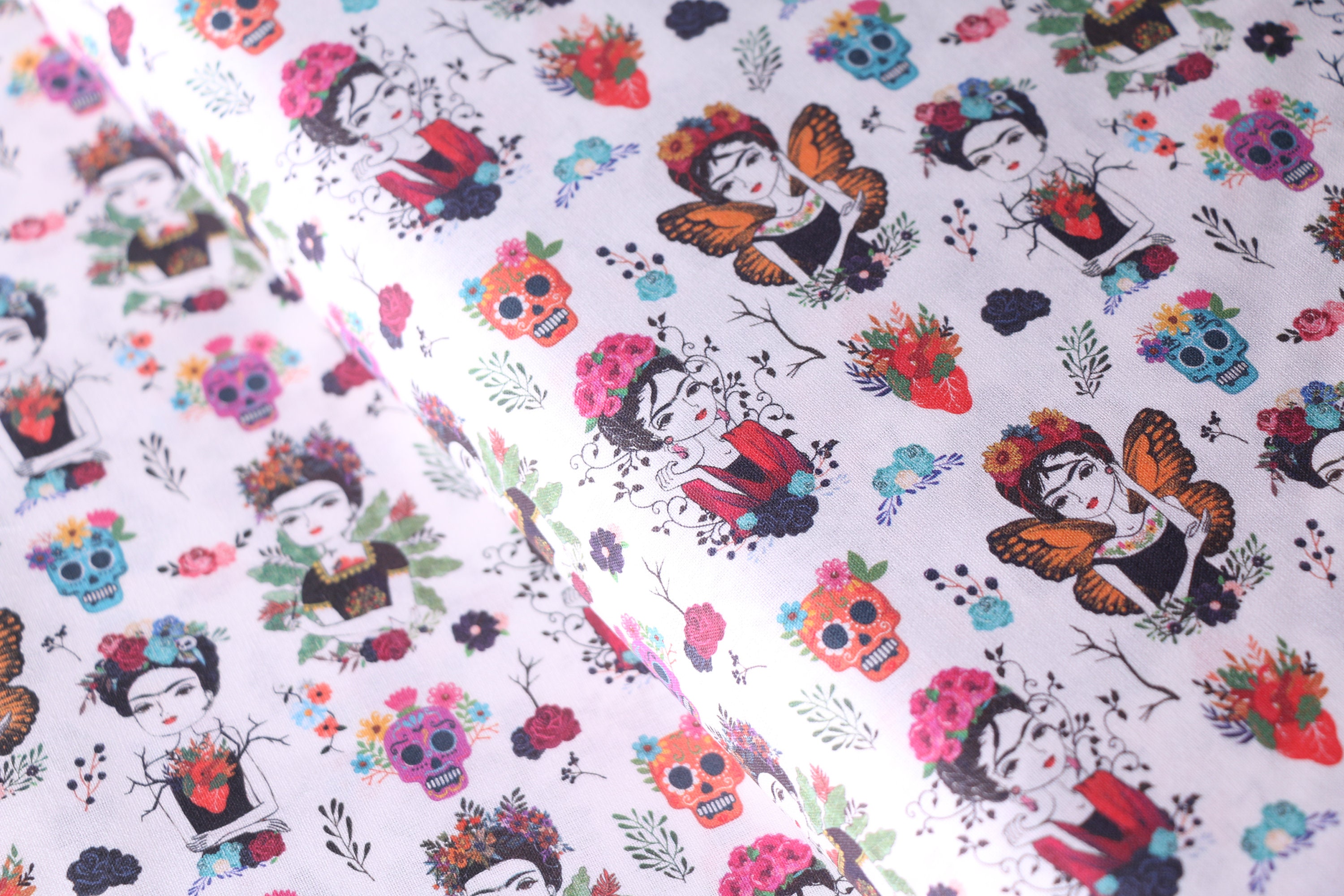 Frida Kahlo Fabric. Frida Kahlo Fairies and Mexican Heart - Etsy