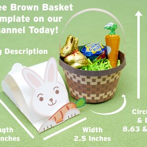DIY Printable Easter Basket & Easter Bunny Papercraft PDF Template and ...