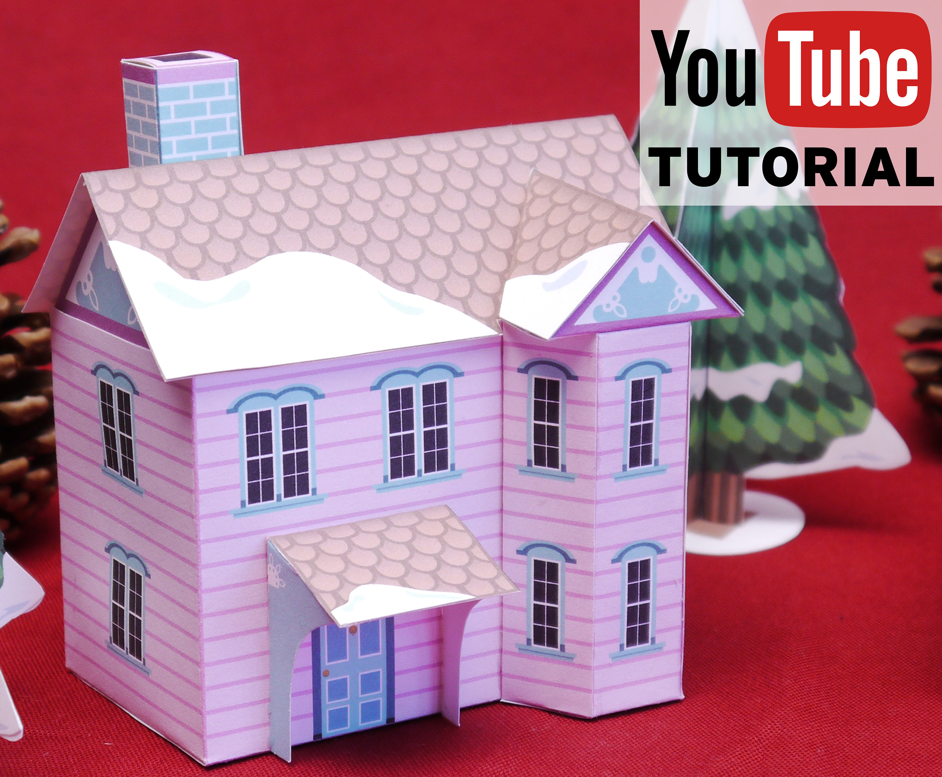 Instant Download Christmas Town Paper House DIY Printable PDF Template ...