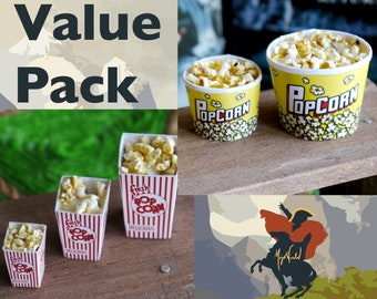 Instant Download Miniature Popcorn Box DIY Printable PDF | Etsy