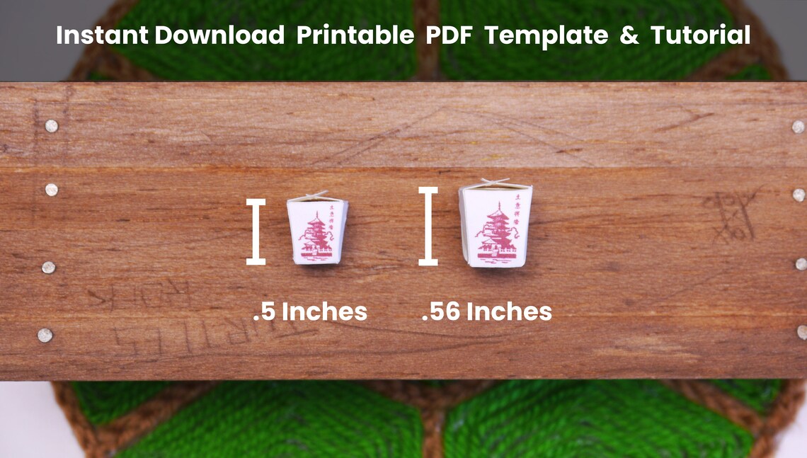 Instant Download Printable Chinese Food Container Miniature - Etsy