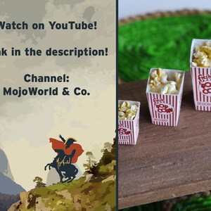 Instant Download Miniature Popcorn Box DIY Printable PDF Template ...