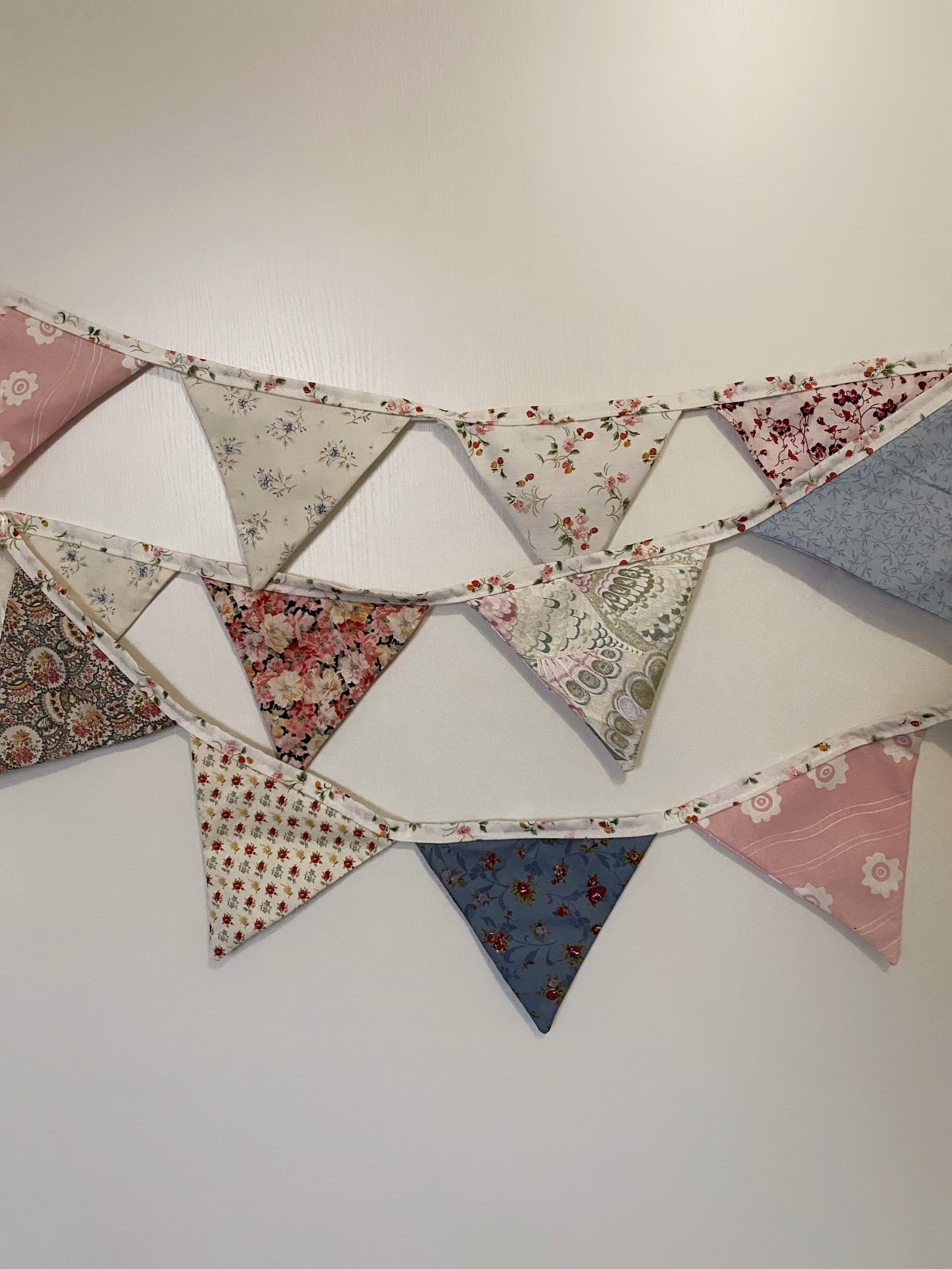 Fabric Bunting Handmade Cotton Decoration Girls Bedroom - Etsy