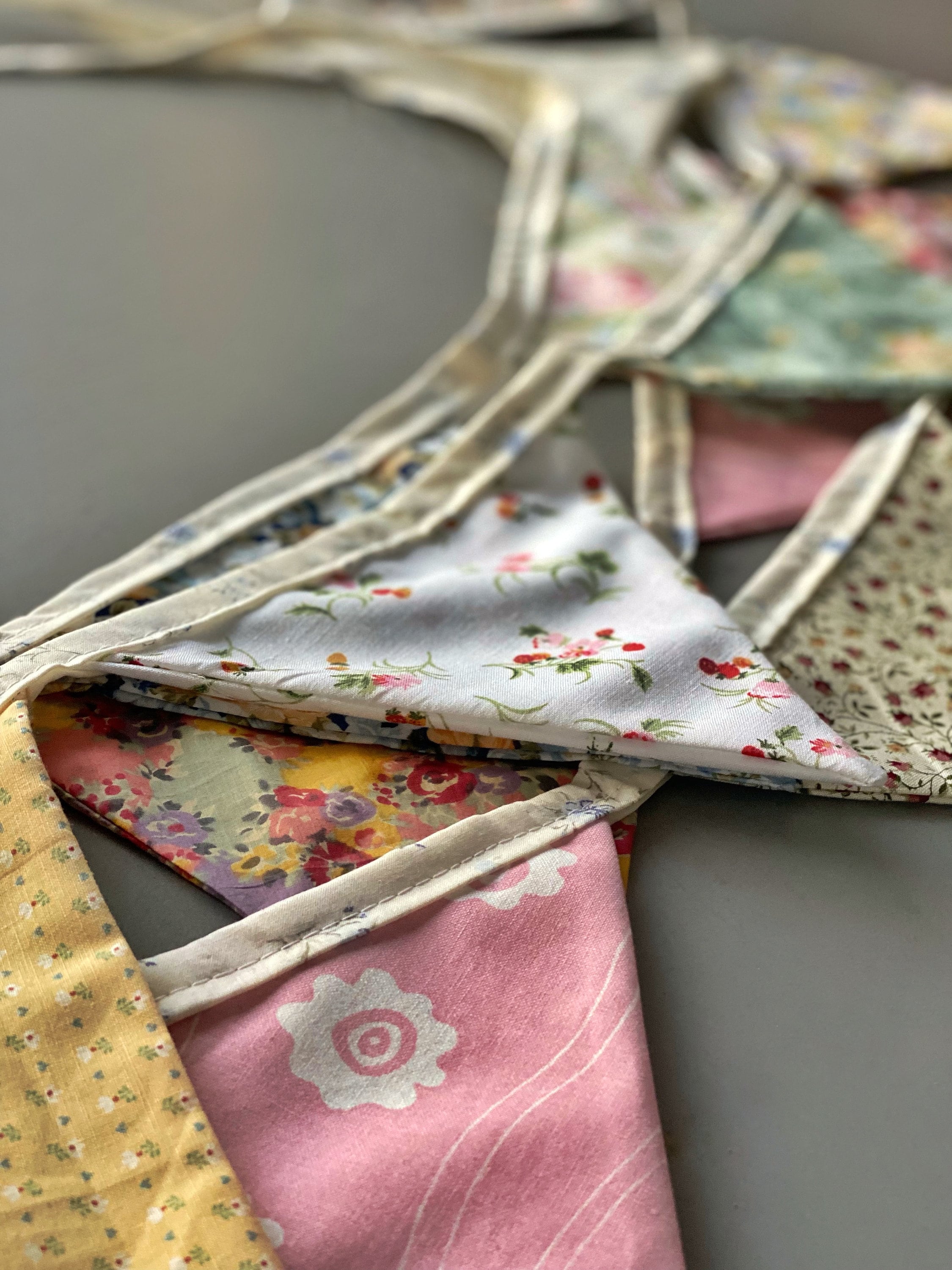 Fabric Bunting Handmade Cotton Decoration Girls Bedroom - Etsy