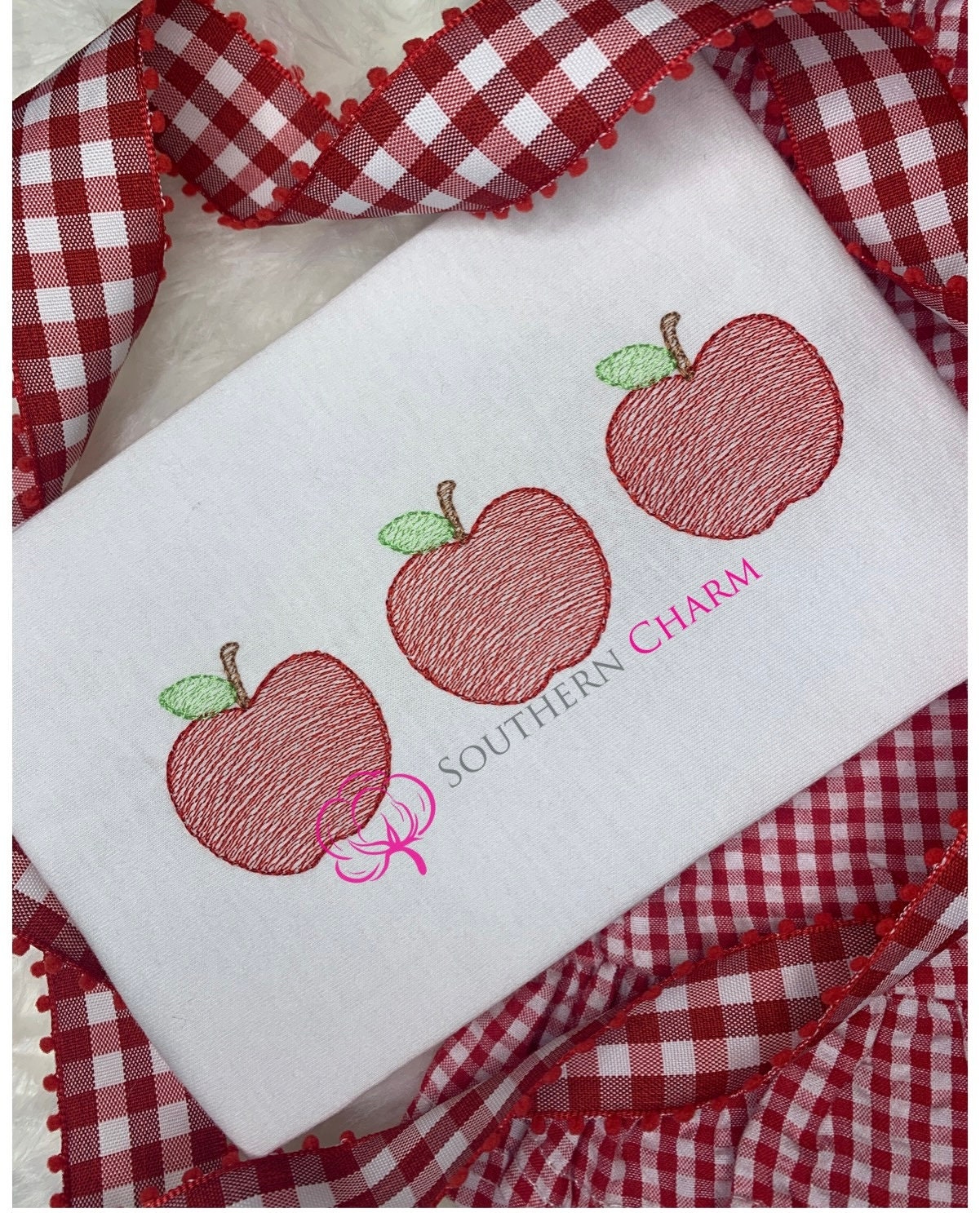 Apple Trio Sketch Stitch Embroidery Design - Etsy