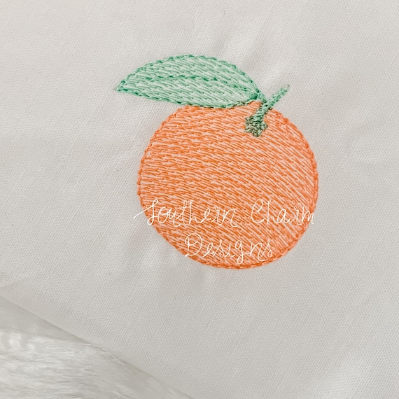 Single 2 Inch Orange Sketch Stitch Embroidery Design - Etsy