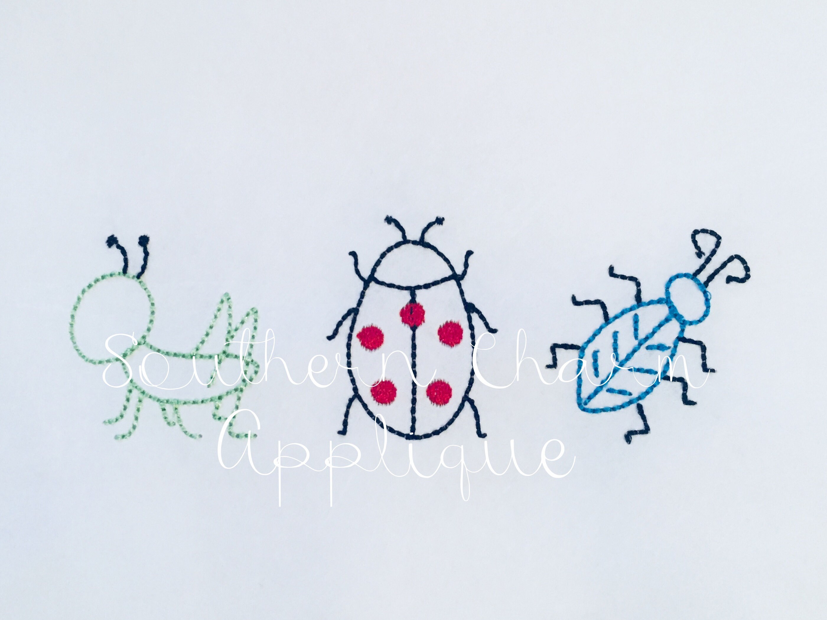 Bug Trio Embroidery Stitch Design - Etsy France