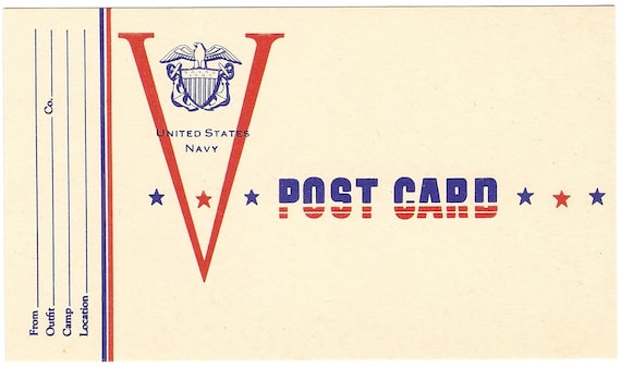 Navy Vintage Us Postcards