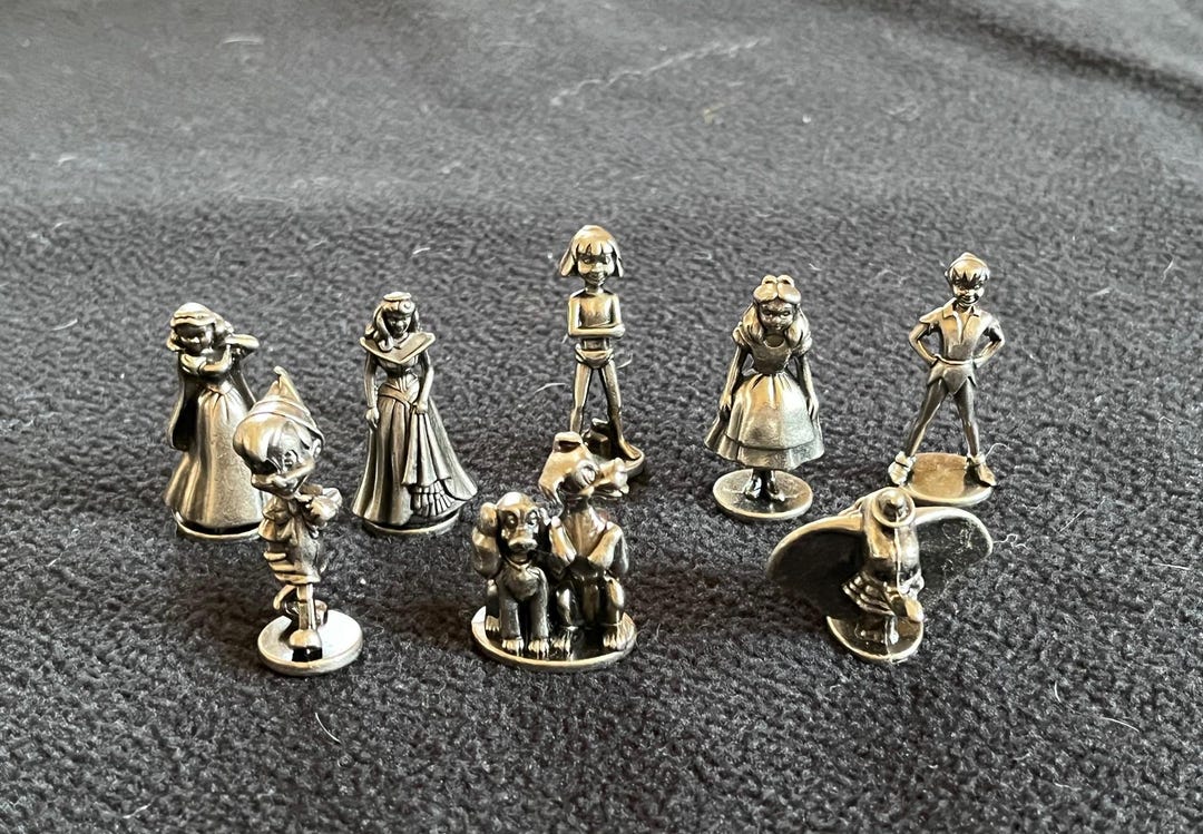 8 Extra Large Disney-themed Tokens From a Monopoly Game--mogli, Dumbo ...