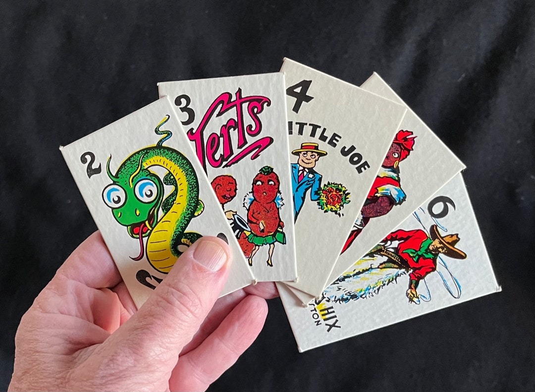 10 Vintage 1950s Wacky Cards Printed on Thick Board Game Cardboard ...
