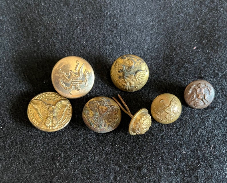 36 Vintage U.S. Military Eagle Buttons of Various Sizes and - Etsy