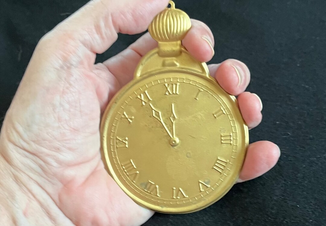 Large Vintage Stamped Brass Token of a Pocket Watch -- - Etsy
