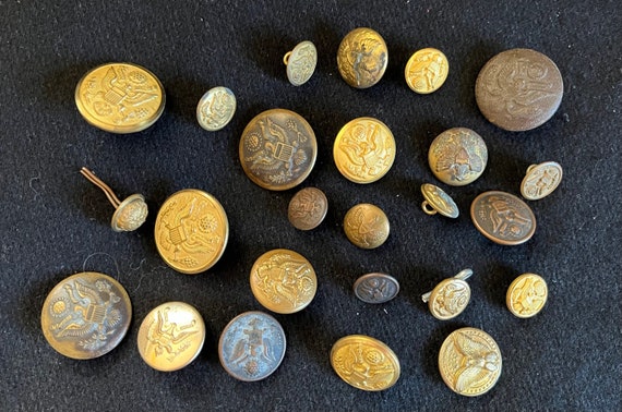 36 Vintage U.S. Military Eagle Buttons of Various Sizes and - Etsy