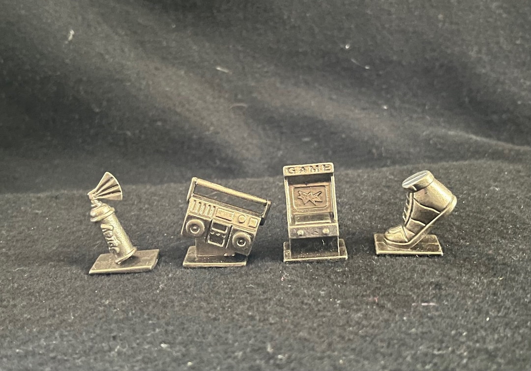 80s Nostalgia Game Tokens From a VH1 Board Game Paint Spray Can, Boom ...