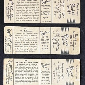6 Vintage 1928 Typhoo Tea Cards From While You Sleep Series--policeman ...