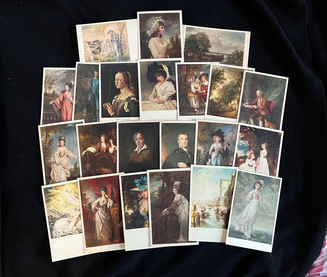 22 Vintage 1940s Postcards of Classic Western Paintings Published by ...