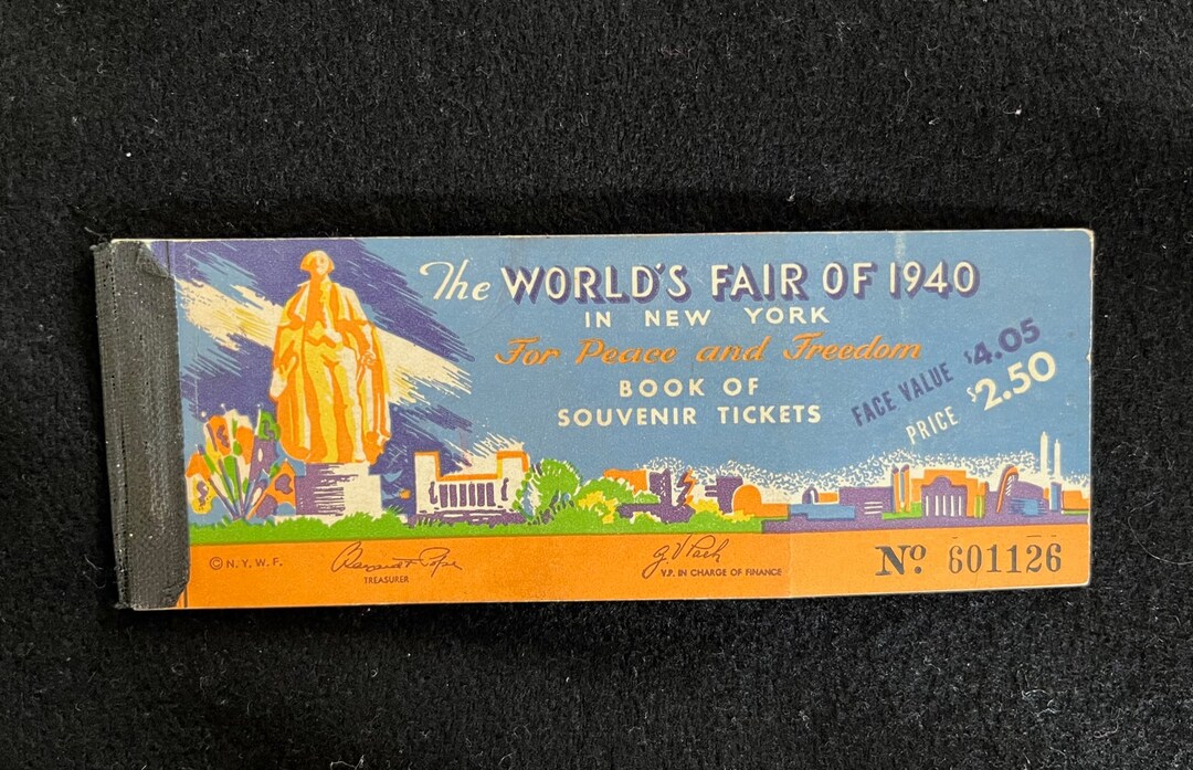 Vintage 1940 World's Fair Ticket Booklet, All Stubs Except One 25 ...