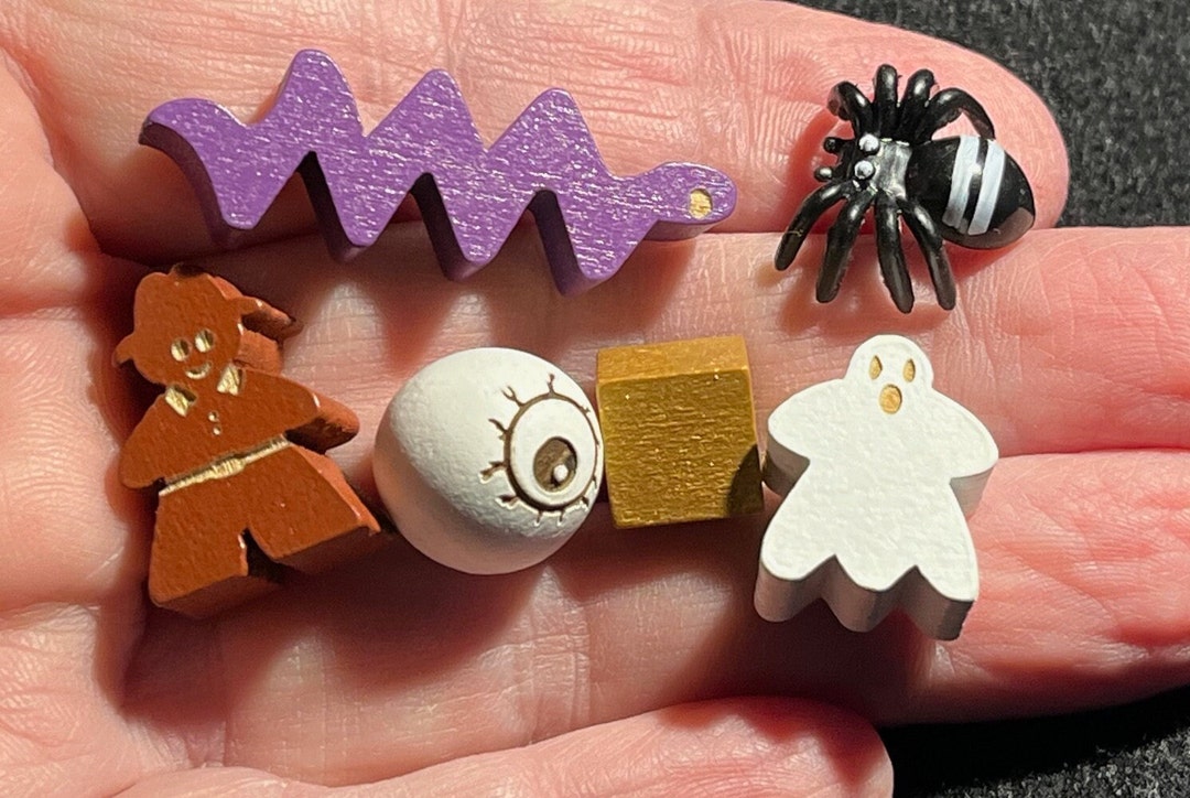 Wooden Tokens (43 Pieces) From a Spooky Board Game -- Explorer Dude ...