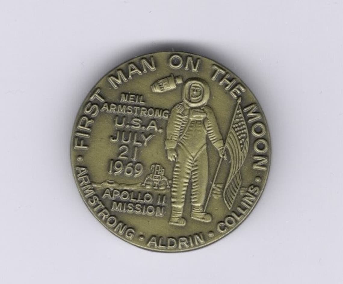 Apollo 11 Moon Landing Commemorative Coin Neil Armstrong - Etsy